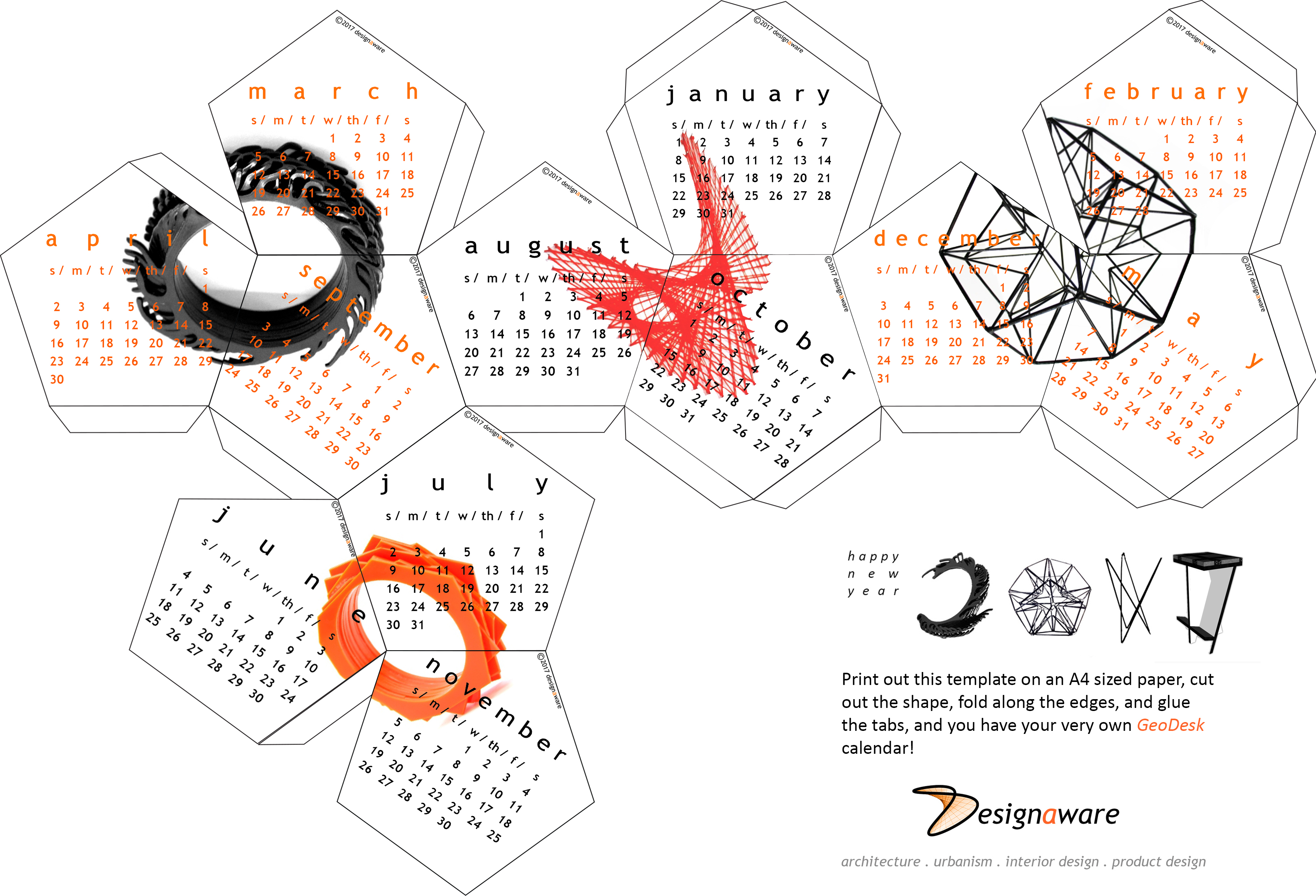 GeoDesk :: 3D desk calendar – DesignAware